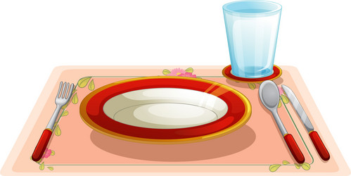 Table setting Royalty Free Vector Image - VectorStock