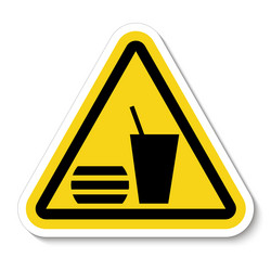 Do not eating or drinking symbol Royalty Free Vector Image