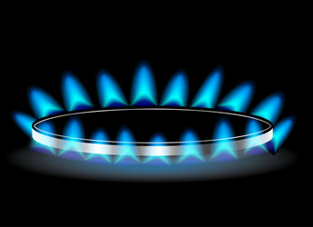 Burning stove gas burner realistic Royalty Free Vector Image