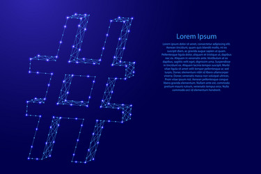 Hashtag sign or sharp number octothorpe Royalty Free Vector