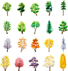 Forest set Royalty Free Vector Image - VectorStock
