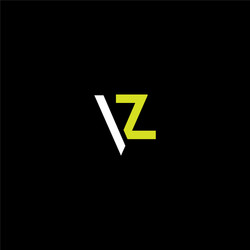 V z letter logo monogram design Royalty Free Vector Image