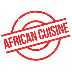 African cuisine rubber stamp Royalty Free Vector Image