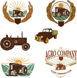 Agriculture science logo design template Vector Image