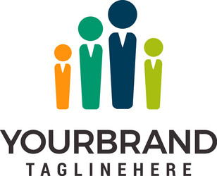 Think people logo head design concept Royalty Free Vector