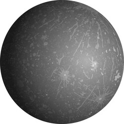 Realistic mercury planet with texture colorful Vector Image