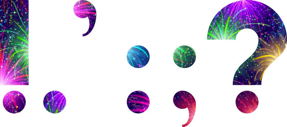 Punctuation cartoon Royalty Free Vector Image - VectorStock