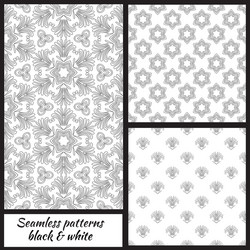 Set of seamless patterns Royalty Free Vector Image