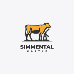 Simmental template Royalty Free Vector Image - VectorStock
