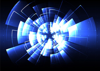 Red radar signal audio waves sound effect Vector Image