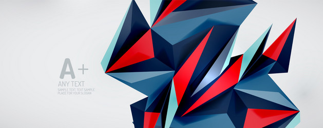 Triangle low poly mosaic posters Royalty Free Vector Image