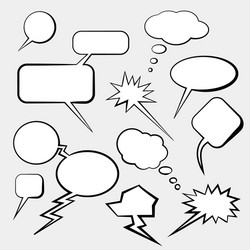 Comic cloud conversations Royalty Free Vector Image