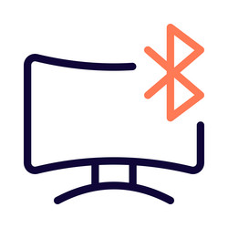 Full resolution screen connected with bluetooth Vector Image