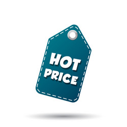 Hot price hang tag label on white background Vector Image