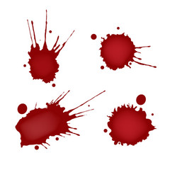 Blood spots realistic composition Royalty Free Vector Image