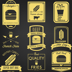 Fast food ingredients for hamburger cheeseburger Vector Image