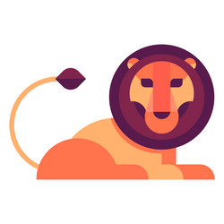 Lion flat Royalty Free Vector Image - VectorStock