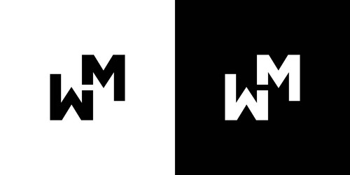 Unique and modern w logo design Royalty Free Vector Image