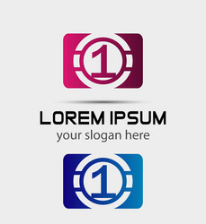 Sign number 1 logo Royalty Free Vector Image - VectorStock