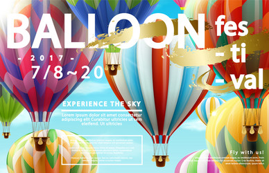 Balloon festival ads Royalty Free Vector Image