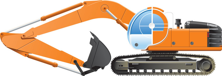 Excavator Royalty Free Vector Image - VectorStock