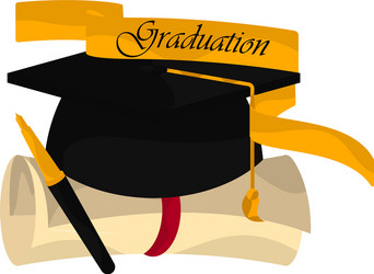 Graduation objects Royalty Free Vector Image - VectorStock