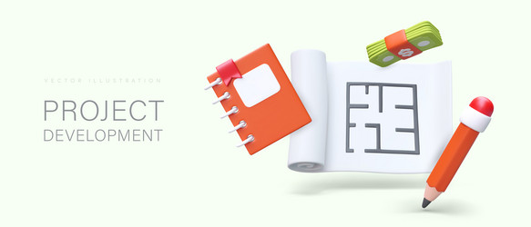 Project development preparation of documentation Vector Image