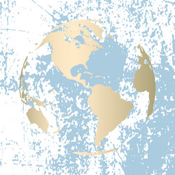 Gold world map design Royalty Free Vector Image