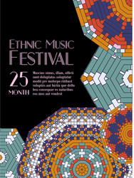 Ethnic poster template Royalty Free Vector Image