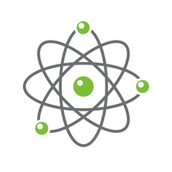 Atom icon on white background for graphic and web Vector Image