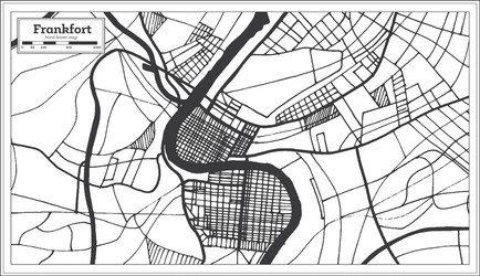 Frankfort kentucky city skyline silhouette Vector Image