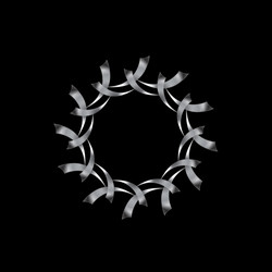 Metallic silver logo element Royalty Free Vector Image