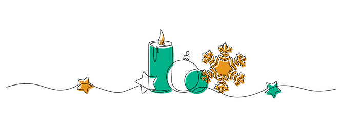 One Line Drawing Christmas Vector Images (over 2,900)