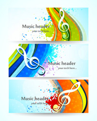 Bright abstract music banner concept Royalty Free Vector