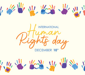 International human rights and hands up Royalty Free Vector
