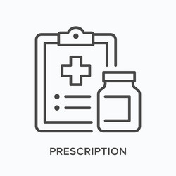 Drug receipt icon medical prescription rx symbol Vector Image