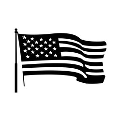 Stars and bars silhouette Royalty Free Vector Image