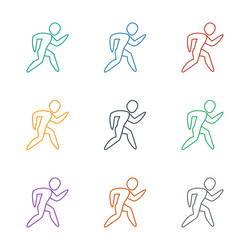 Running icon white background Royalty Free Vector Image