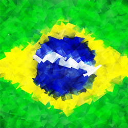 Brazil flag modern background Royalty Free Vector Image