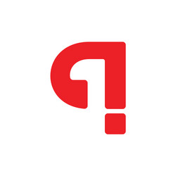 Letter iq simple geometric logo Royalty Free Vector Image