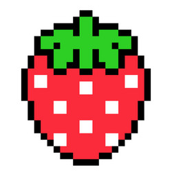 Stack of pixel 8 bit pancakes with butter Vector Image