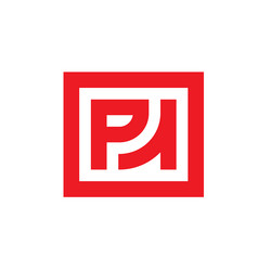 Pa or ap letter initial logo design Royalty Free Vector