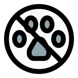 Prohibition of pet at restricted area Royalty Free Vector