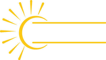 Rising sun logo design template Royalty Free Vector Image