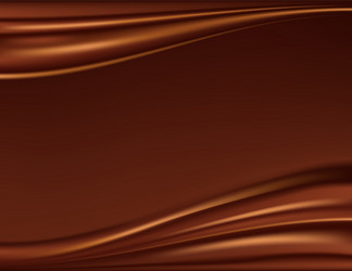 Chocolate wavy background dark brown choco frame Vector Image