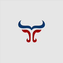 Abstract simple bull head logo concept Royalty Free Vector