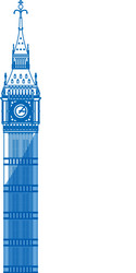 United kingdom big ben tower Royalty Free Vector Image