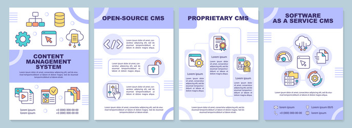 Learning management system brochure template Vector Image