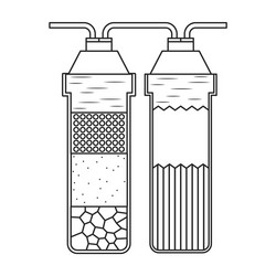 Filtration tank iconcartoon icon Royalty Free Vector Image
