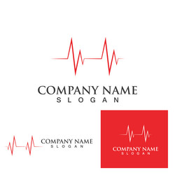 Heart beat monitor pulse line icon for medical Vector Image